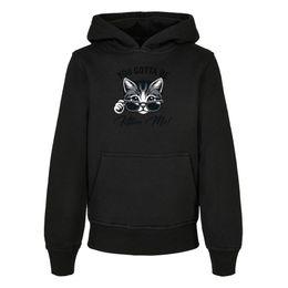 F4NT4STIC Sweatshirt 'K&auml;tzchen You Gotta Be Kitten Me!' Jungen Gr&ouml;&szlig;e 134/140 grau / schwarz / schwarzmeliert / wei&szlig;