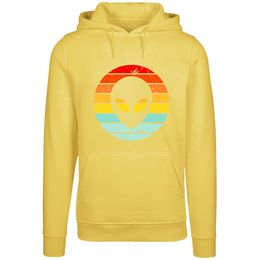 F4NT4STIC Sweatshirt 'Alien Retro Sonnenuntergang' male Yellow size L
