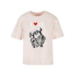 F4NT4STIC T-Shirt 'Love is all you need' Damen Gr&ouml;&szlig;e XS grau / pastellpink / schwarz / wei&szlig;