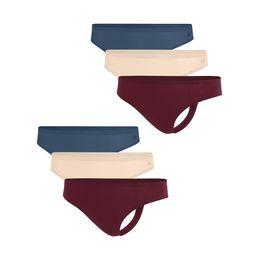 adidas Sportswear Tanga ' Sport Active Light Flex Thong ' Damen Gr&ouml;&szlig;e L creme / blau / bordeaux