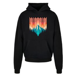 F4NT4STIC Sweatshirt 'Berg Sonnenuntergang Geometrisch' male Black size XXXL