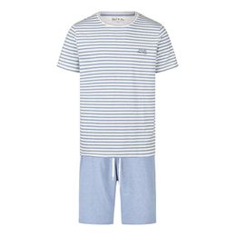 Phil & Co. Berlin Short Pajamas 'Lounge Dreams' male Blue, White size M