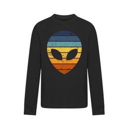 F4NT4STIC Shirt 'Alien Sonnenuntergang Retro' Jungen Gr&ouml;&szlig;e 158/164 blau / navy / gelb / orange / schwarz