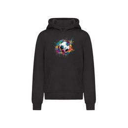 F4NT4STIC Sweatshirt 'Bunte Fu&szlig;ball' boy Black size 158/164