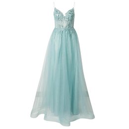 UNIQUE Kleid Damen Gr&ouml;&szlig;e 34 aqua / silber Winterkleid