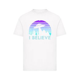 F4NT4STIC Shirt 'I Believe UFO Alien Raumschiff Retro' boy White size 110/116