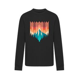 F4NT4STIC Shirt 'Berg Sonnenuntergang' boy Black size 122/128