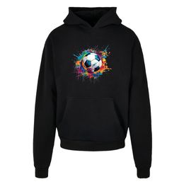 F4NT4STIC Sweatshirt 'Bunte Fu&szlig;ball Grafik' Herren Gr&ouml;&szlig;e XL gr&uuml;n / orange / schwarz / wei&szlig;