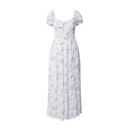 Hollister Kleid Damen Gr&ouml;&szlig;e 42 hellblau / flieder / wei&szlig;