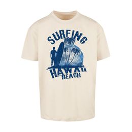 F4NT4STIC T-Shirt 'Hawaii Surf Beach Summer' Herren Gr&ouml;&szlig;e L sand / taubenblau / dunkelblau