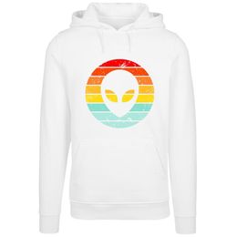 F4NT4STIC Sweatshirt 'Alien Retro Sonnenuntergang' Herren Gr&ouml;&szlig;e L t&uuml;rkis / gelb / rot / wei&szlig;
