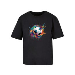F4NT4STIC Shirt 'Bunte Fu&szlig;ball' female Black size XL