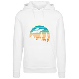 F4NT4STIC Sweatshirt 'I Believe UFO Alien Sonnenuntergang' Damen Gr&ouml;&szlig;e XS blau / orange / wei&szlig;