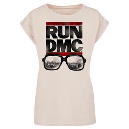F4NT4STIC Shirt 'Run DMC Glasses NYC' female Beige size 5XL