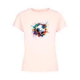 F4NT4STIC Shirt 'Bunte Fu&szlig;ball Grafik' female Pink size M