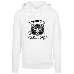F4NT4STIC Sweatshirt 'K&auml;tzchen You Gotta Be Kitten Me!' Damen Gr&ouml;&szlig;e XS schwarz / wei&szlig;