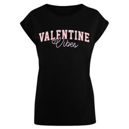 F4NT4STIC T-Shirt 'Valentinstag Valentine Vibes' Damen Gr&ouml;&szlig;e XXL rosa / schwarz