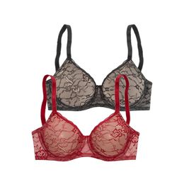 Petite Fleur Bra female Red, Black size 80