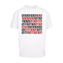 F4NT4STIC T-Shirt 'I love you 01001001 Binary Code Valentinstag' Herren Gr&ouml;&szlig;e L rot / schwarz / wei&szlig;