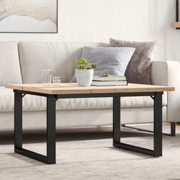 Couchtisch O-Gestell 90x90x45,5cm Massivholz Kiefer & Stahl