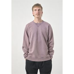 Sweatshirt Cleptomanicx "Ligull Washed", Herren, Gr. S, lila (flieder), 100% Baumwolle, bestickt, Casual, normal, Rundhals, Sweatshirts, im lockeren Schnitt
