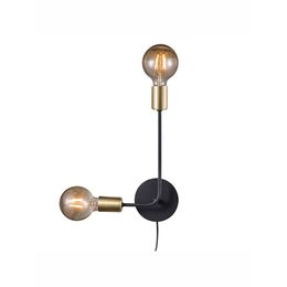 Nordlux Wandleuchte "Josefine" in Gold/ Schwarz - (B)31 x (H)44,5 cm - 11% | Wandleuchten
