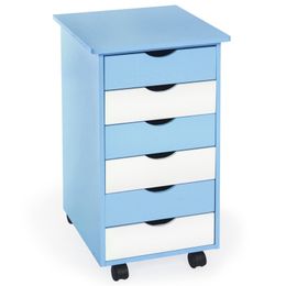 TecTake&reg; Rollcontainer, aus Holz, 4 leichtg&auml;ngige, drehbare Doppelrollen, einfache Montage, 36 x 40 x 65 cm