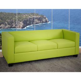 MCW 3er Sofa Lille ~ Kunstleder, hellgr&uuml;n