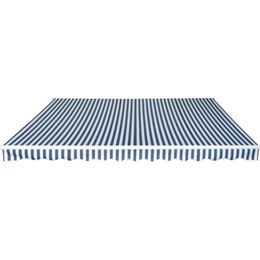 vidaXL Gelenkarmmarkise 450 cm Blau/Weiß