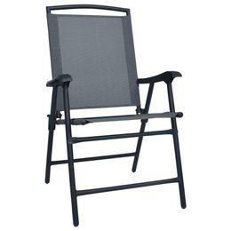 vidaXL 3-tlg. Bistro-Set Grau Stahl