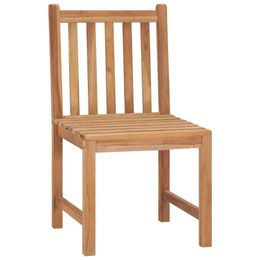 vidaXL Gartenstühle 2 Stk. Massivholz Teak