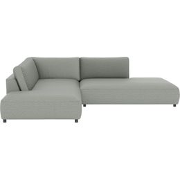 Ecksofa Musterring "Lucia", grau, B:304cm H:81cm T:224cm, 100% Polyester, Sofas, Ecksofa, mit gro&szlig;em Longchair, verschiedene Farben, B304 x T224 cm