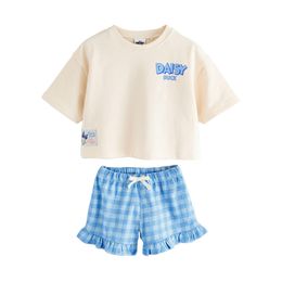 next Oberteil und Shorts 'Set' M&auml;dchen Gr&ouml;&szlig;e 104 creme / blau