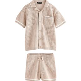 next Strick-Poloshirt 'Set' Jungen Gr&ouml;&szlig;e 68 taupe