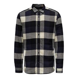 Only & Sons Only & Sons Hemd 'Gudmund' Herren Gr&ouml;&szlig;e L creme / navy / schwarz