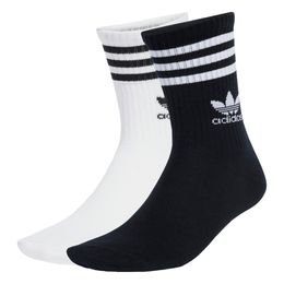 adidas originals Socken '3-Stripes Crew 10 Pairs' Damen Gr&ouml;&szlig;e 46/48 schwarz / wei&szlig;