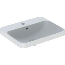Geberit VariForm Einbauwaschtisch, rechteckig mit Hahnloch, 55x40cm, mit &Uuml;berlauf, KeraTect, 5007410 500741002