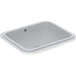 Geberit VariForm Unterbau-Waschtisch, rechteckig 58x49cm, ohne Hahnloch, mit &Uuml;berlauf, KeraTect, 500 500765002