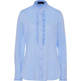 Reitmayer Stehkragenbluse mit R&uuml;schen Bleu (Gr&ouml;&szlig;e: 48)