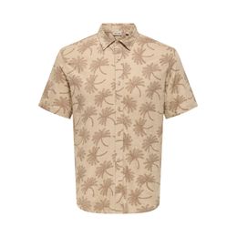 Only & Sons Only & Sons Hemd 'ONSMALDINI' Herren Gr&ouml;&szlig;e S dunkelbeige