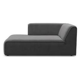 Ottomane RAUM.ID "Merid Chaiselongue, Maße B/T/H: 100/162/70 cm", grau (anthrazit), B:100cm H:70cm T:162cm, Struktur fein (100% Polyester);Samtoptik (100% Polyester);Samtcord (92% Polyester, 8% Polyamid), Sofas, als Modul oder separat verwendbar, für individuelle Zusammenstellung