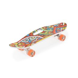 Byox Skateboard 26 Zoll mit Griff PU-Leuchtr&auml;der ABEC-7 Aluminium 100 kg LED rot