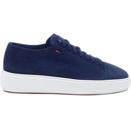 Santoni Low-Top Sneaker - Women?s suede sneaker - Gr. UK_5 - in Wei&szlig; - f&uuml;r Damen