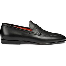Santoni Loafer - Men's polished leather penny loafer - Gr. UK_10 - in Wei&szlig; - f&uuml;r Damen