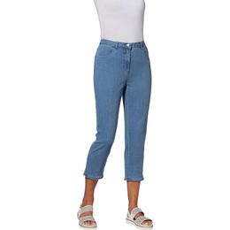 CR&Eacute;ATION L Damen 7/8-Jeans mit Schmuckkn&ouml;pfen blue-bleached Gr&ouml;&szlig;e 23