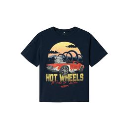 name it T-Shirt 'NKMADAM HOTWHEELS' Jungen Größe 116 navy / opal / hellgelb / blutrot