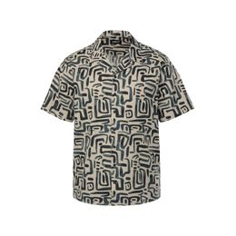 Men Plus Button Up Shirt male Beige size 6XL