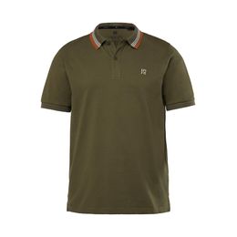 JAY-PI Poloshirt Herren Gr&ouml;&szlig;e 4XL oliv / dunkelorange / wei&szlig;