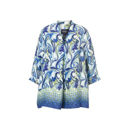 Ulla Popken Tunika Damen Gr&ouml;&szlig;e XL/XXL dunkelblau / limette / wei&szlig;