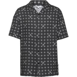 Calvin Klein Lifestyle Kurzarmhemd Herren - schwarz - Gr. M - Viskose